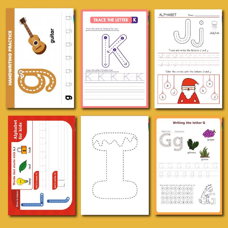 1300 Alphabet Tracing Worksheets for Kids, Printable Letter Tracing ...