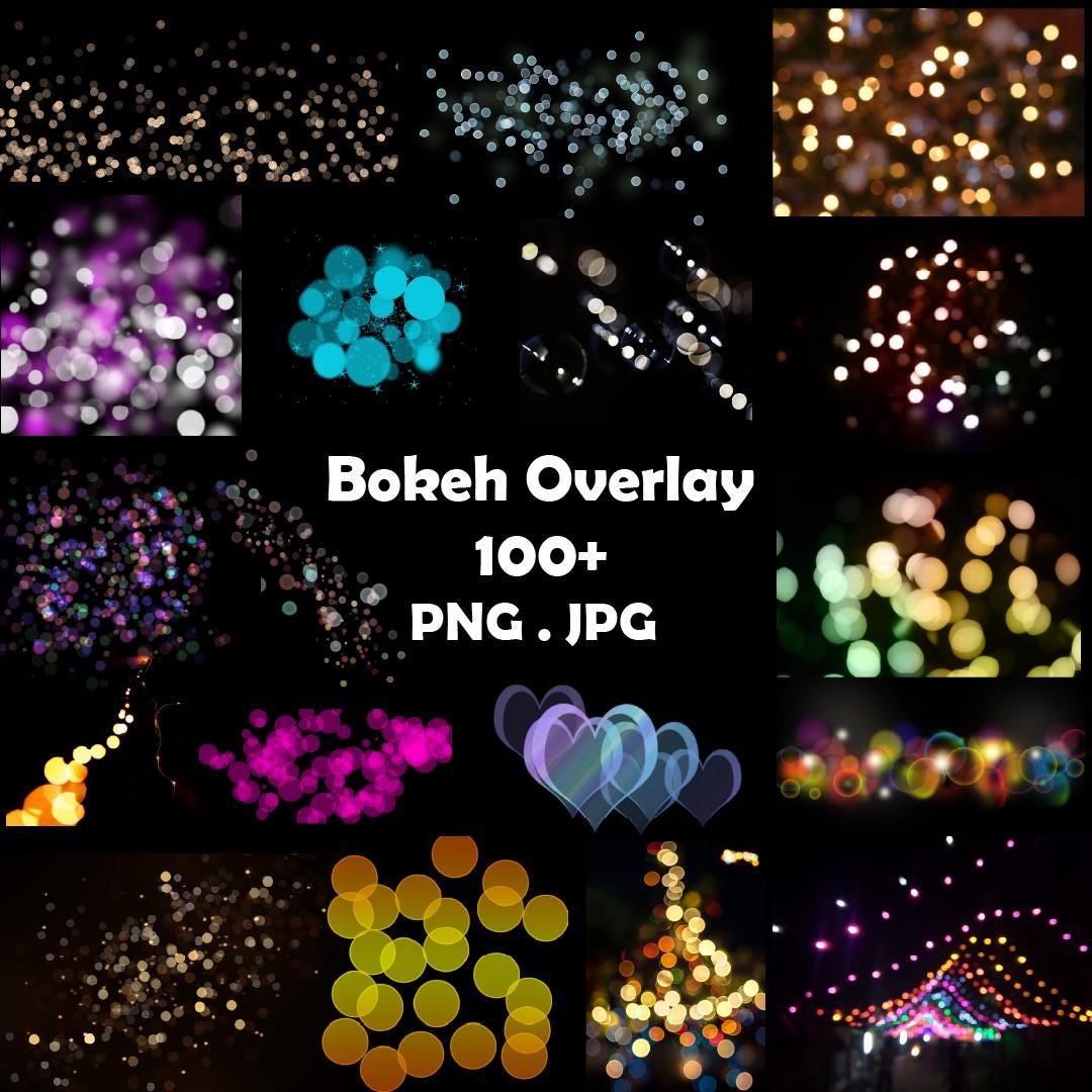 100+ Bokeh Border Overlays Gold Overlays Bokeh Filter Wedding Overlay Bokeh Party Holiday Bokeh ...