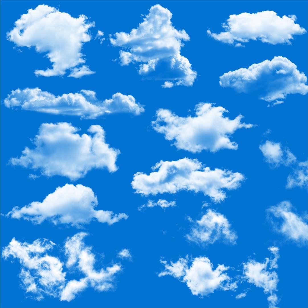 100 Clouds Overlays Clipart Collection • High-resolution Transparent ...