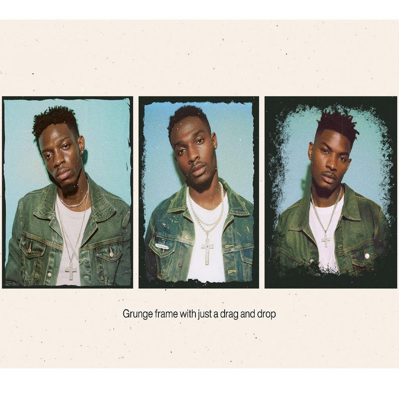 Bleach Effect Distressed Torn Edge Frame Bundle Photo Collage ...