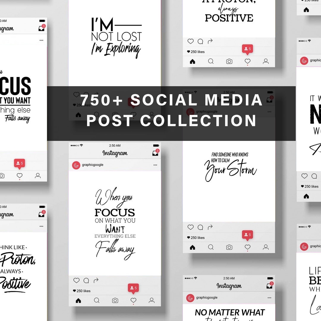 750+ Social Media Daily Post Collection | Instagram Post Content ...