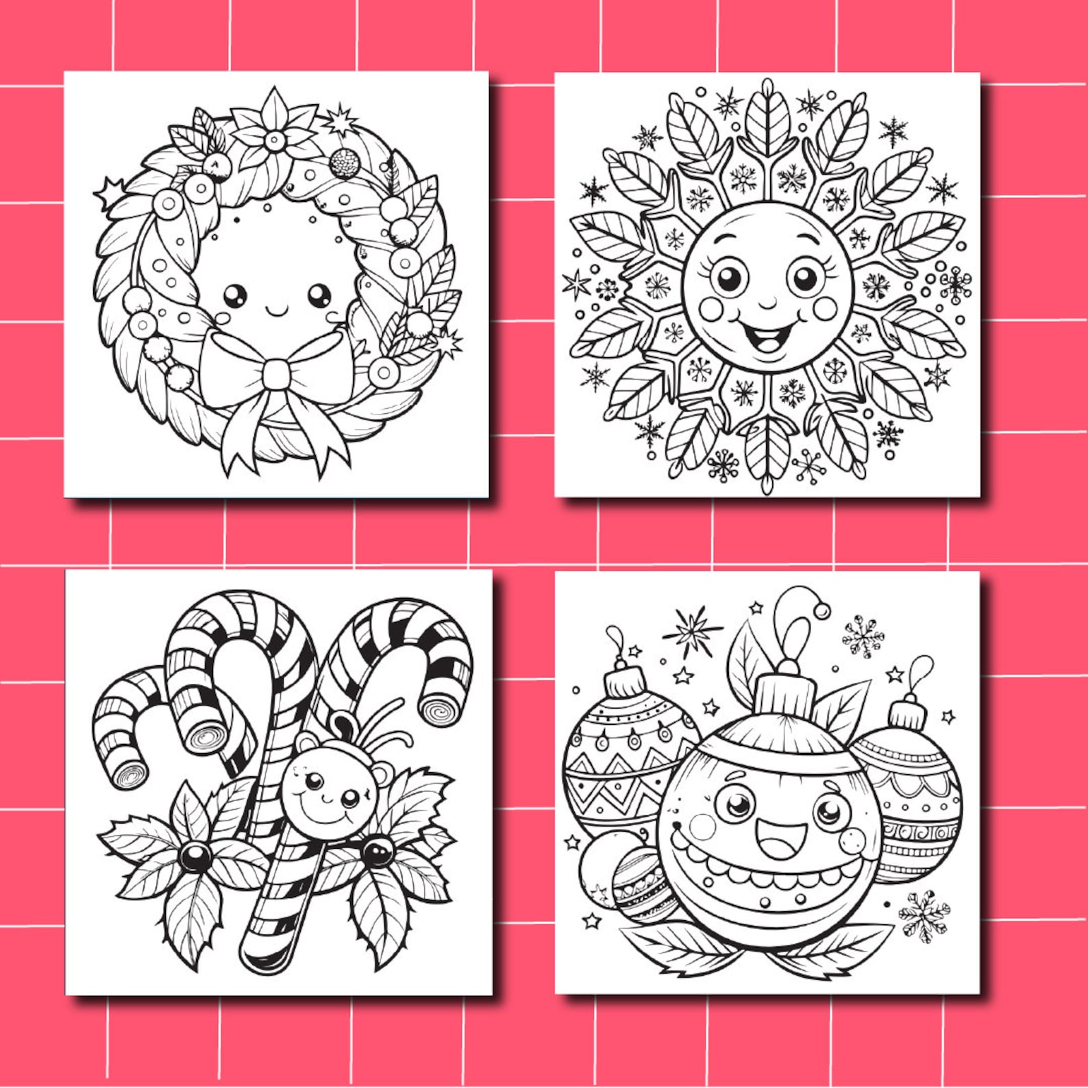 Cozy Christmas Coloring Pages Printable Bold Easy Holiday Coloring ...