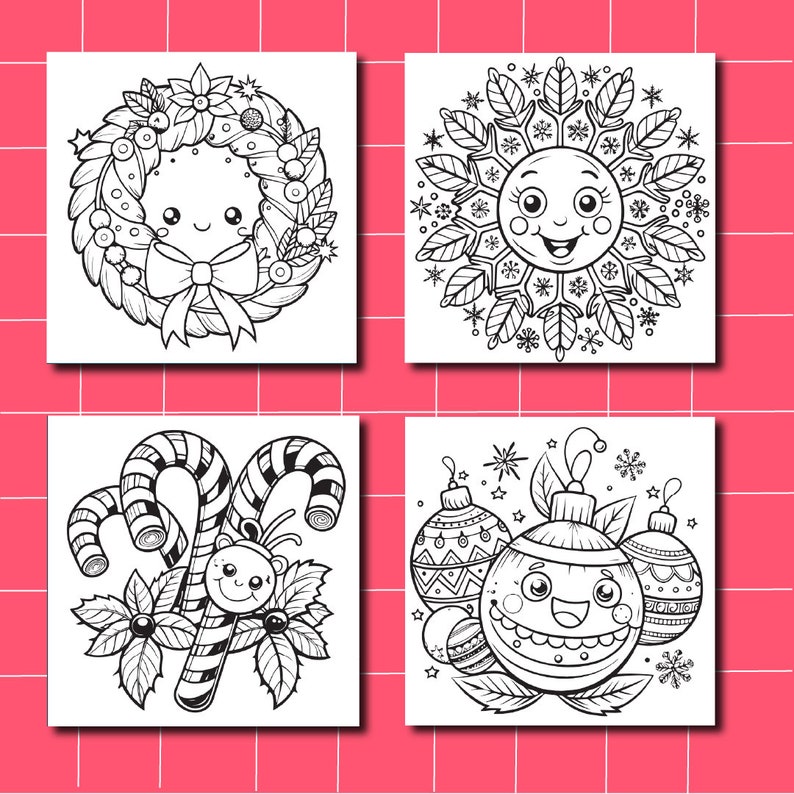 Cozy Christmas Coloring Pages Printable Bold Easy Holiday Coloring ...