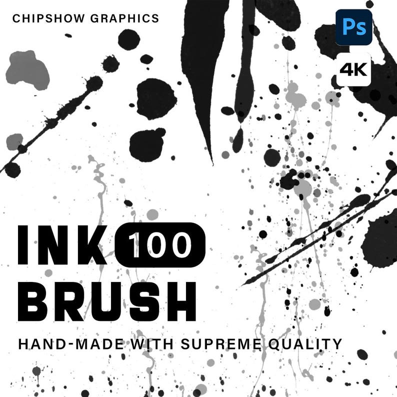 100 Ink Photoshop Brushes, Fine Liner Brush Set | Ink Fine Liners ...