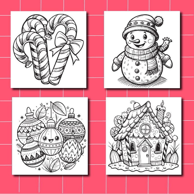 Cozy Christmas Coloring Pages Printable Bold Easy Holiday Coloring ...