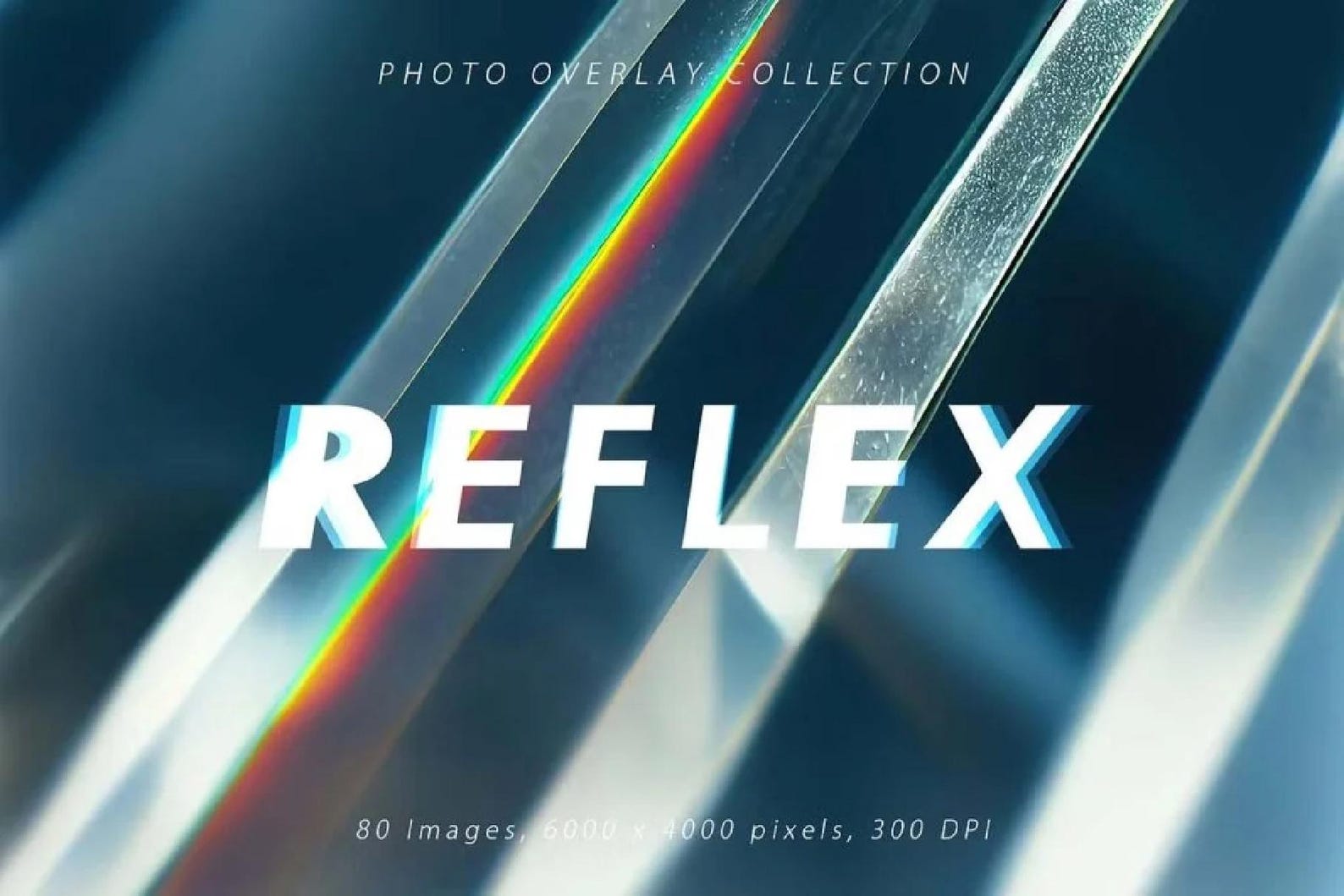 Glass Reflection Photo Overlays: Prism Light Effects , Reflection ...