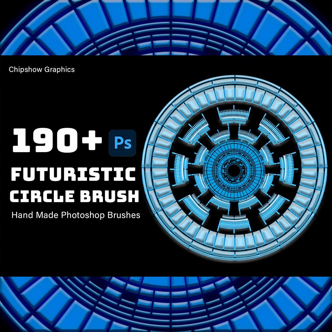 198 Futuristic Brushes for Photoshop , Futuristic Effect, Cyber Lights ...