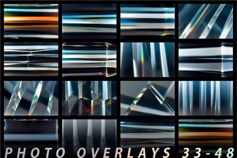 Glass Reflection Photo Overlays: Prism Light Effects , Reflection ...