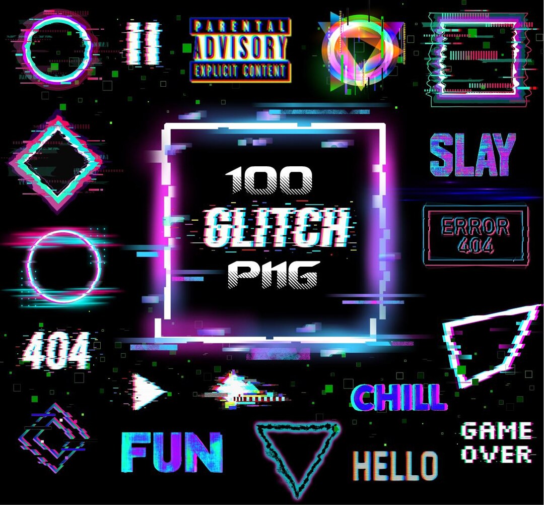 100 Glitch PNG, Glitch Texture, Twitch PNG, Glitch Overlay, JPG, Glitch Effect Stream Overlays ...