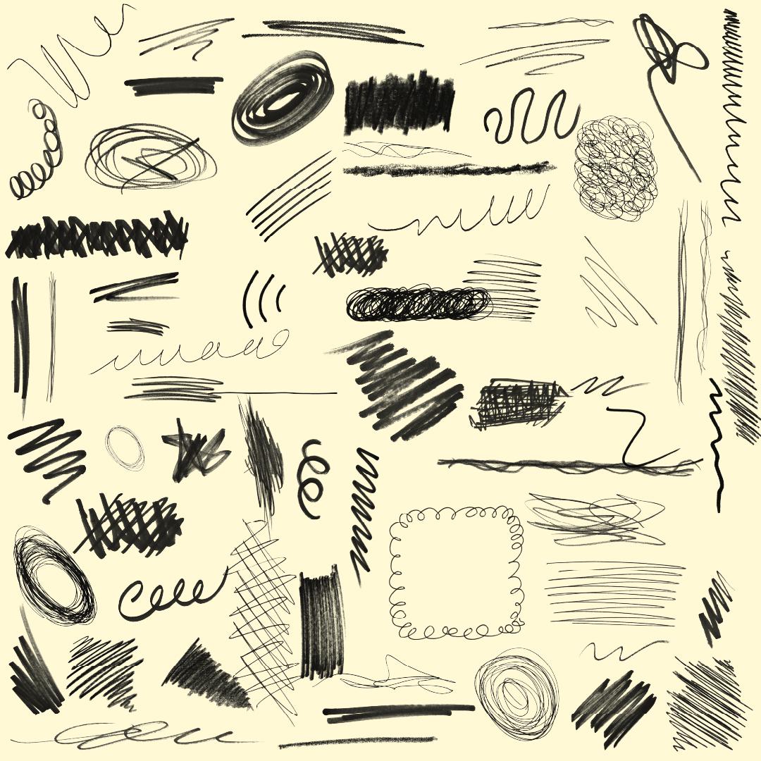 500+ Scribble Photoshop Brushes, Micron, Fineliners, Stipple Brushes ...