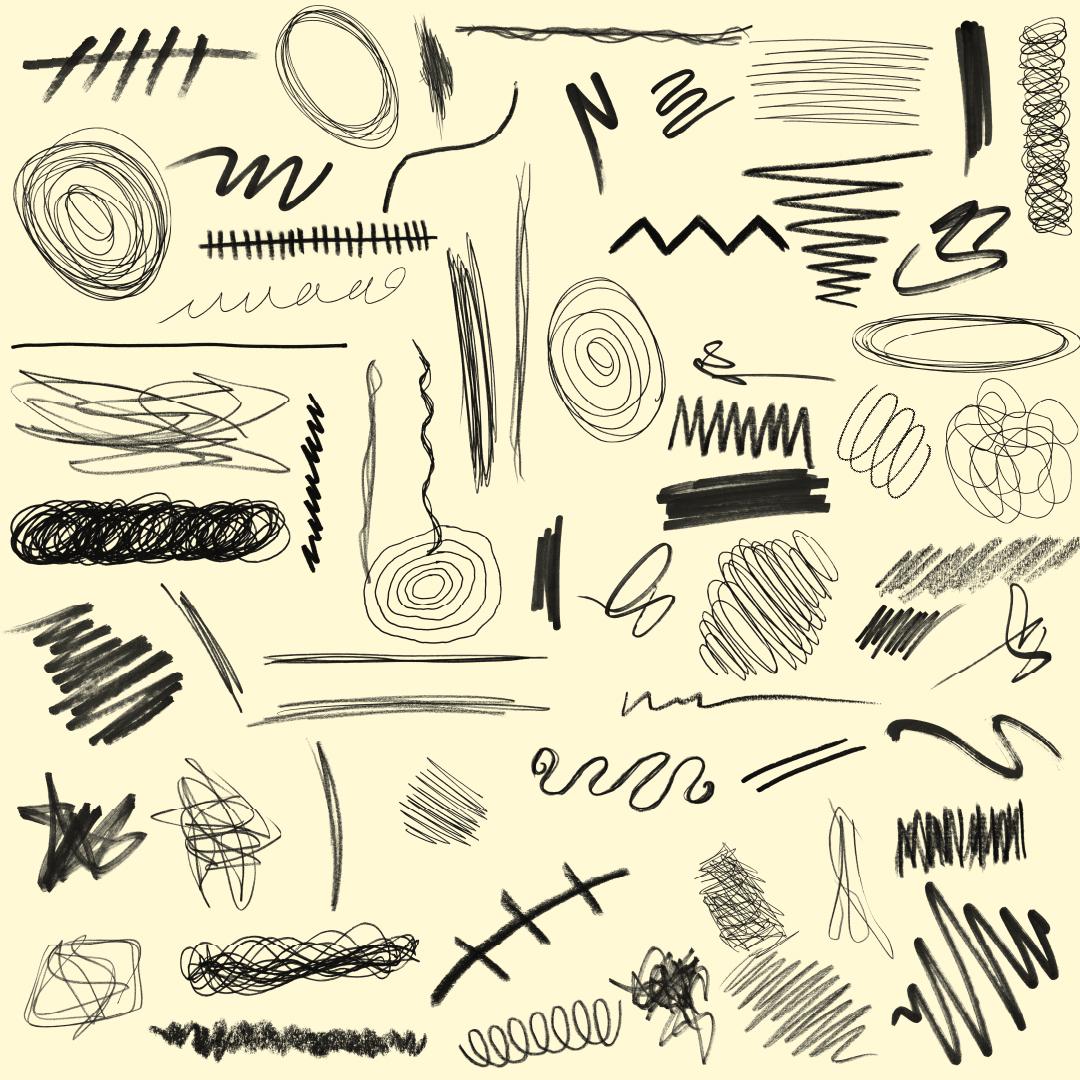500+ Scribble Photoshop Brushes, Micron, Fineliners, Stipple Brushes ...