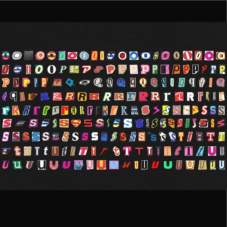 Printable Ransom Note Letters, Random Letters, Alphabet Letters ...