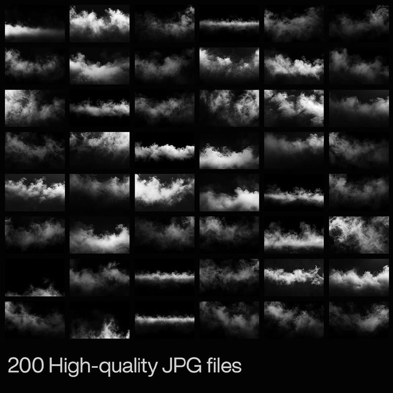 200 Digital FOG OVERLAY Jpg for PHOTOGRAPHY, Cloudy Smoke Overlay, Mist ...