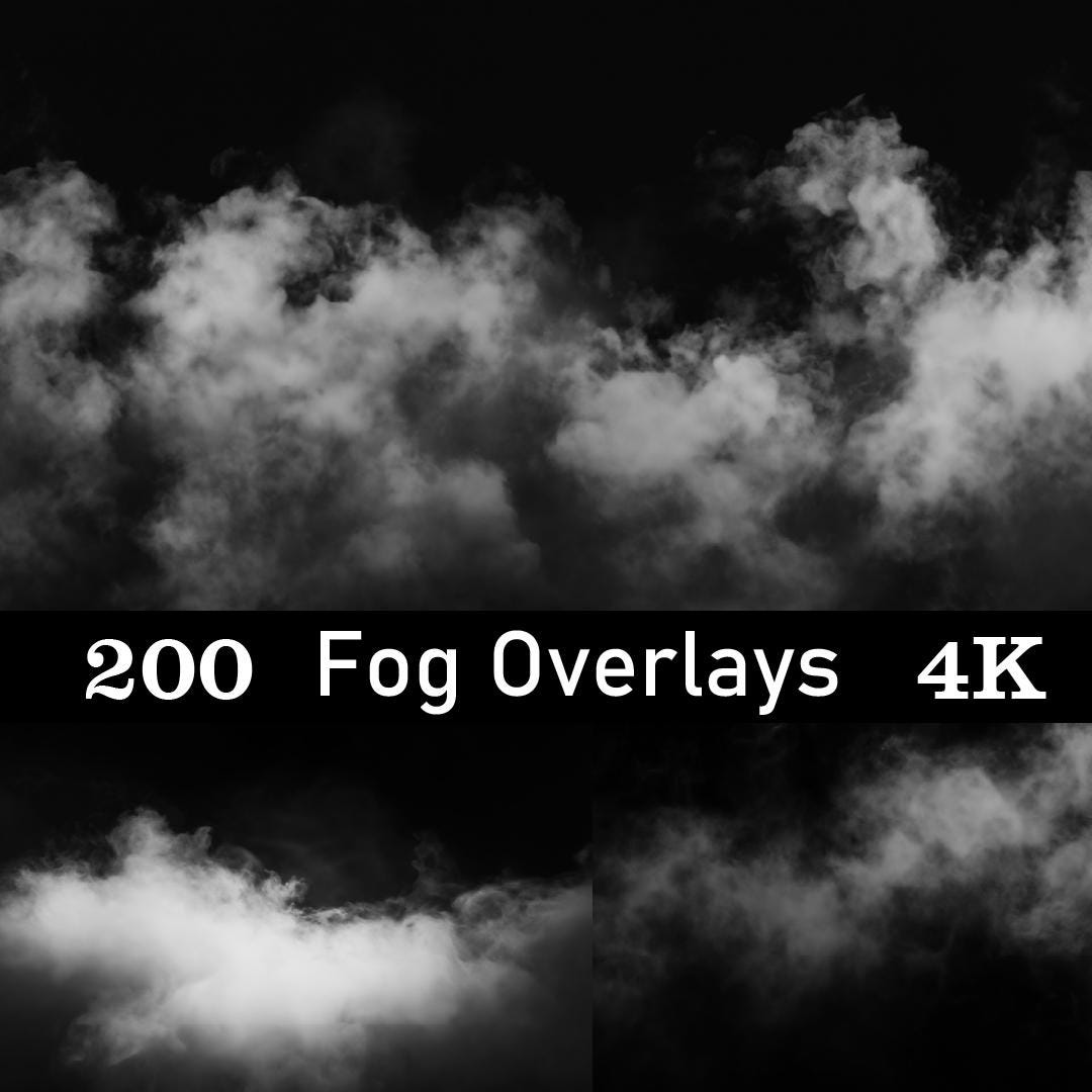 200 Digital FOG OVERLAY Jpg for PHOTOGRAPHY, Cloudy Smoke Overlay, Mist ...