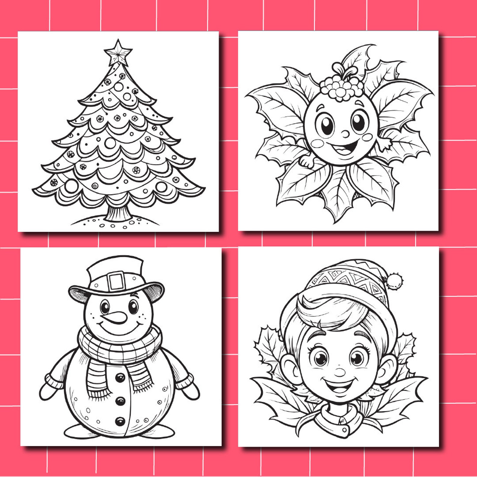Cozy Christmas Coloring Pages Printable Bold Easy Holiday Coloring ...