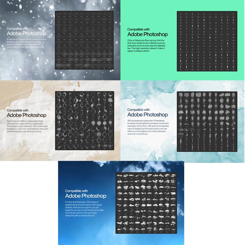 2500+ Photoshop Brush Mega Bundle: Stipple, Scribble, Splatter PSD ...