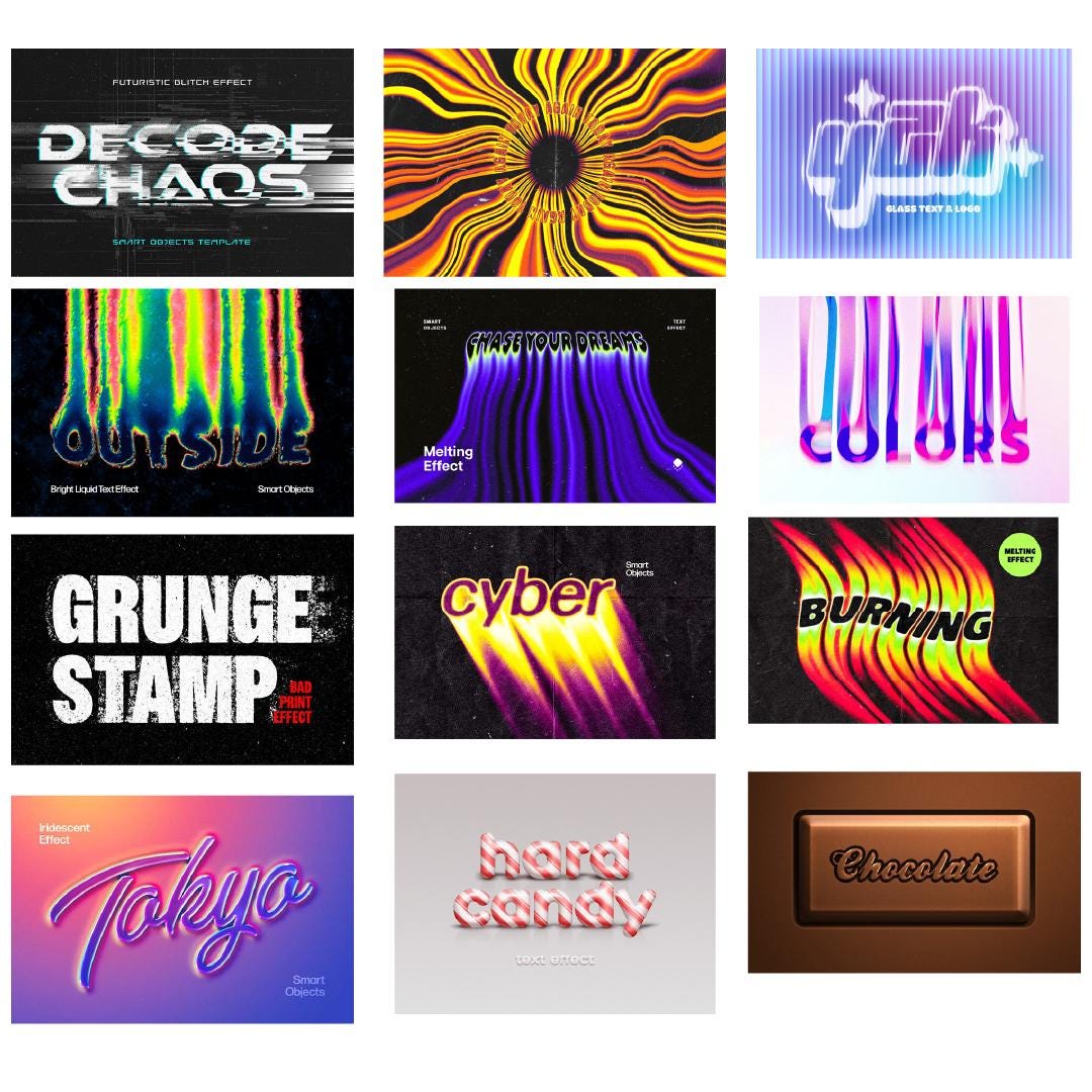 Photoshop Text Effects , Text Effects Bundle , 3D Text Effects ...