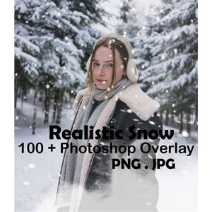 100+ Realistic Snow Overlays: Winter Photo Effects (PNG Digital ...