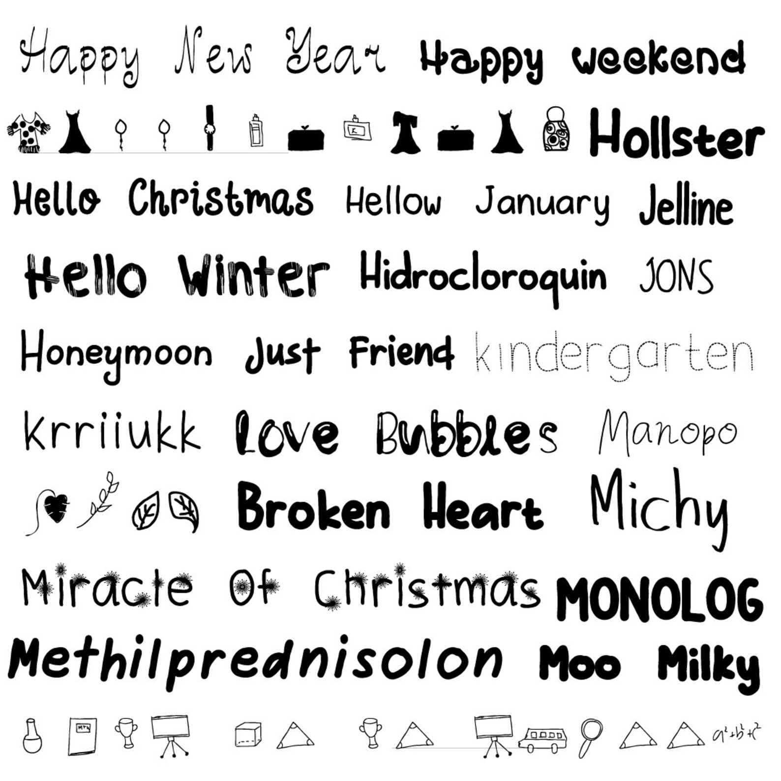 The Ultimate 130 Fonts - Font Bundle Ttf Heart Font, Cricut, Canva Font ...