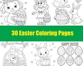 25 Easter Coloring Pages for Kids, Toddlers, Preschoolers Toddlers Easy ...