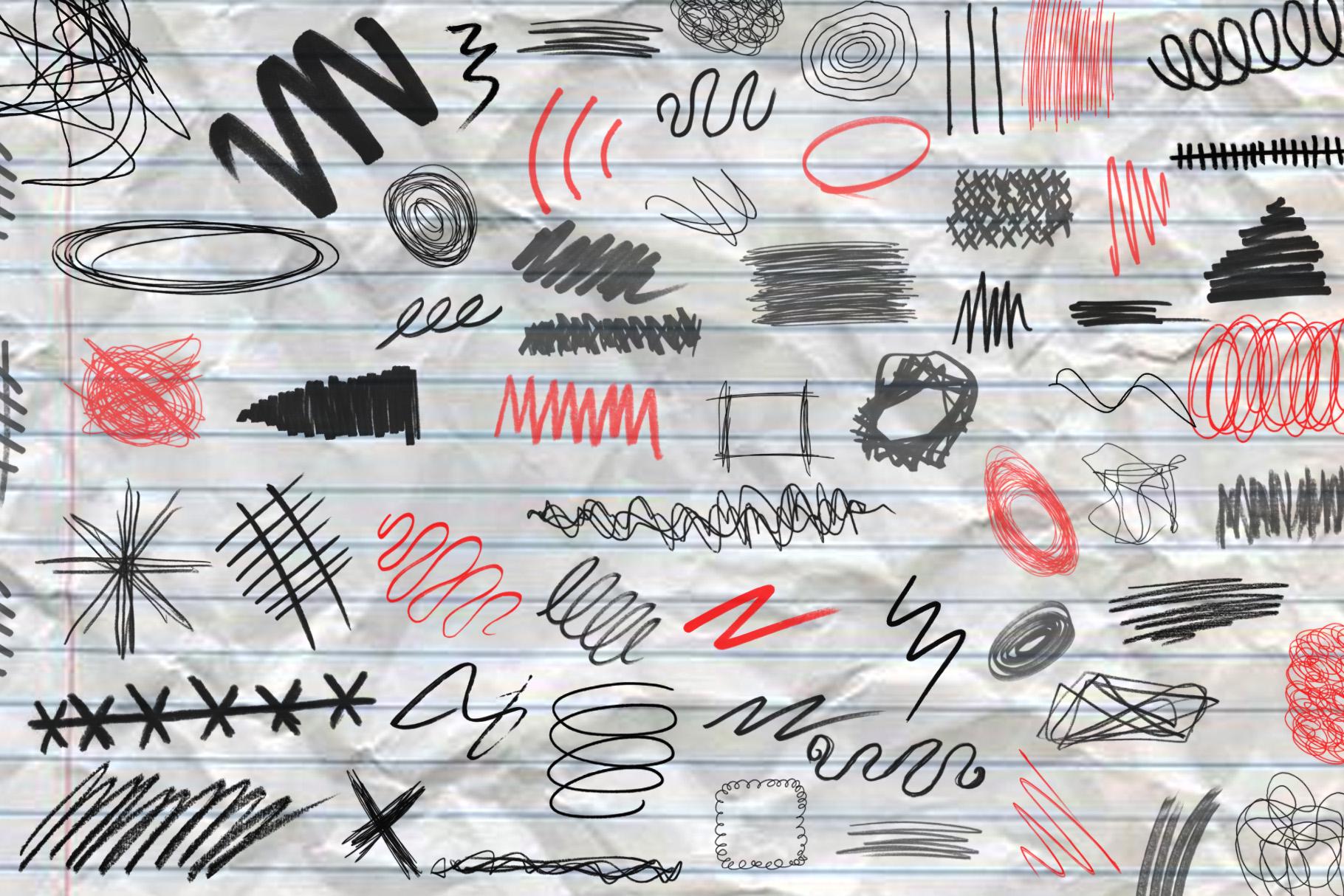 500+ Scribble Photoshop Brushes, Micron, Fineliners, Stipple Brushes ...