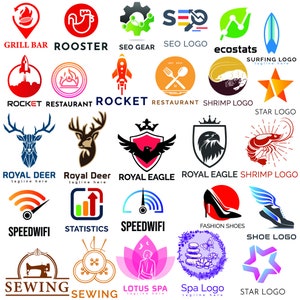 250 Customised Logo Bundle | Premium Collection | Editable Files | Logo ...