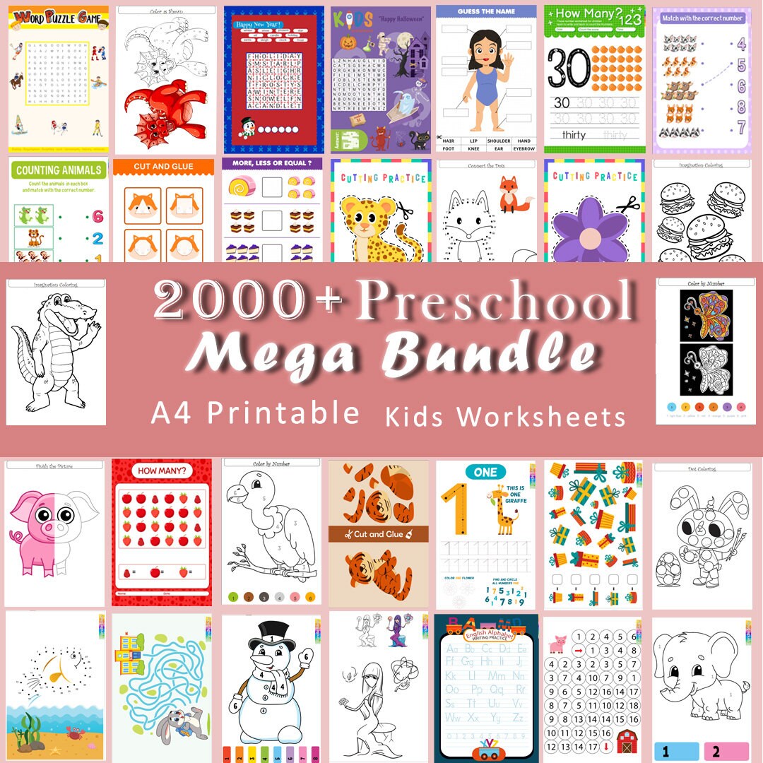 2000+ Preschool Pre-k + Kindergarten Learning Bundle, Activity ...