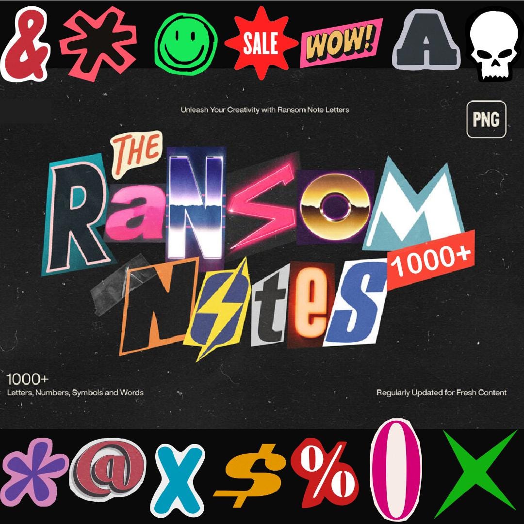 Printable Ransom Note Letters, Random Letters, Alphabet Letters ...