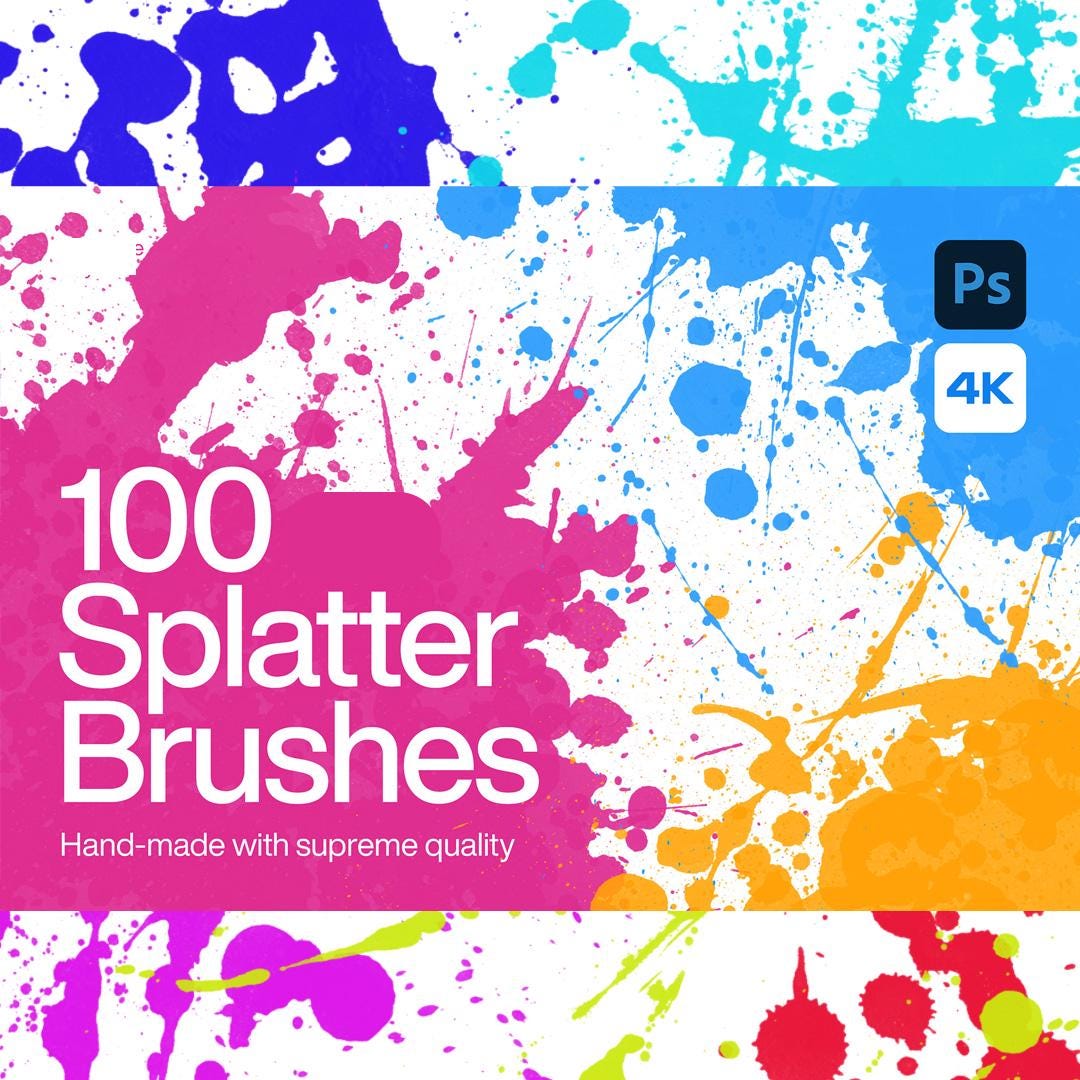 100 Realistic Splatter Photoshop Brushes - Splatter Brushes Download ...