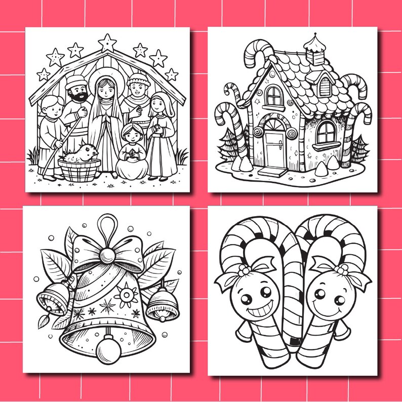 Cozy Christmas Coloring Pages Printable Bold Easy Holiday Coloring ...