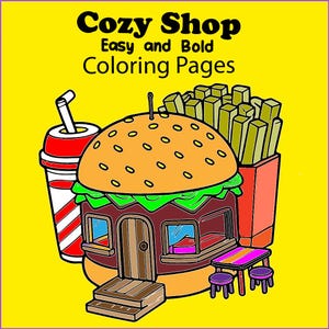 Cozy Shop Corner: Cute Adorable Designs of Cozy, Hygge Spaces Coloring ...