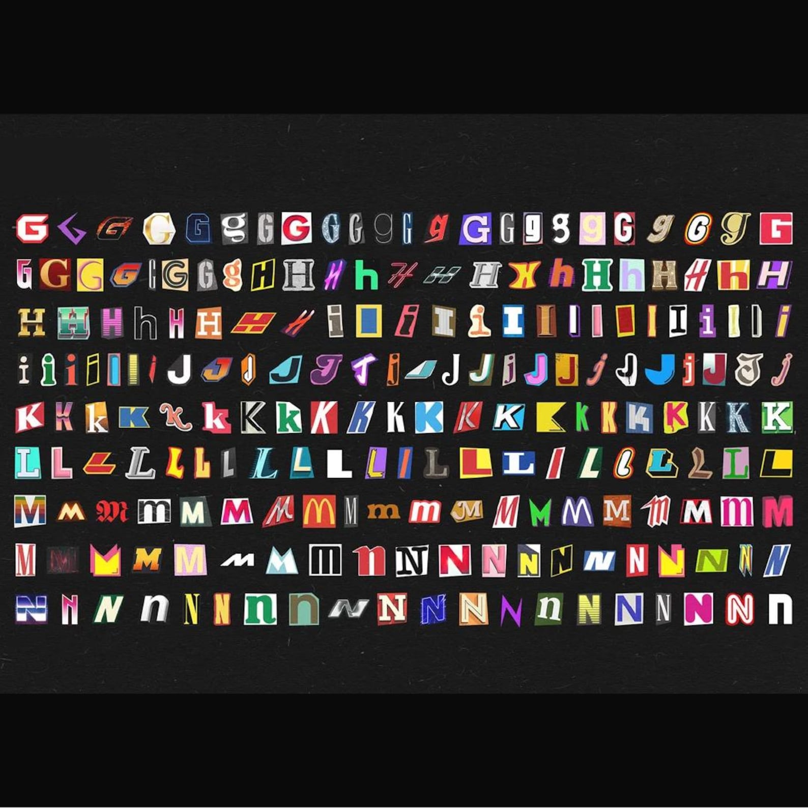 Printable Ransom Note Letters, Random Letters, Alphabet Letters ...