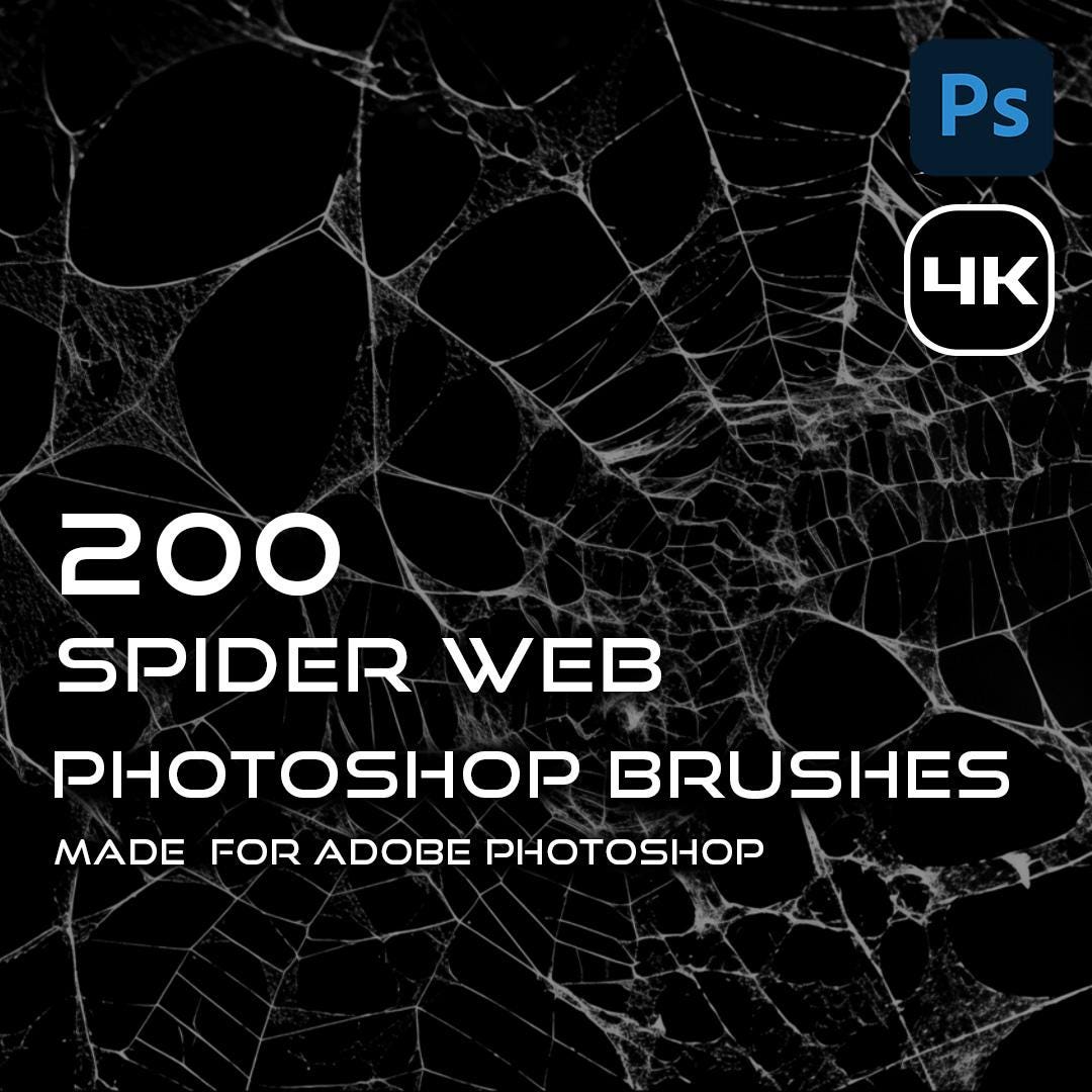 200 Spider Web Photoshop Brushes: Realistic Cobweb Brush Bundle - Etsy