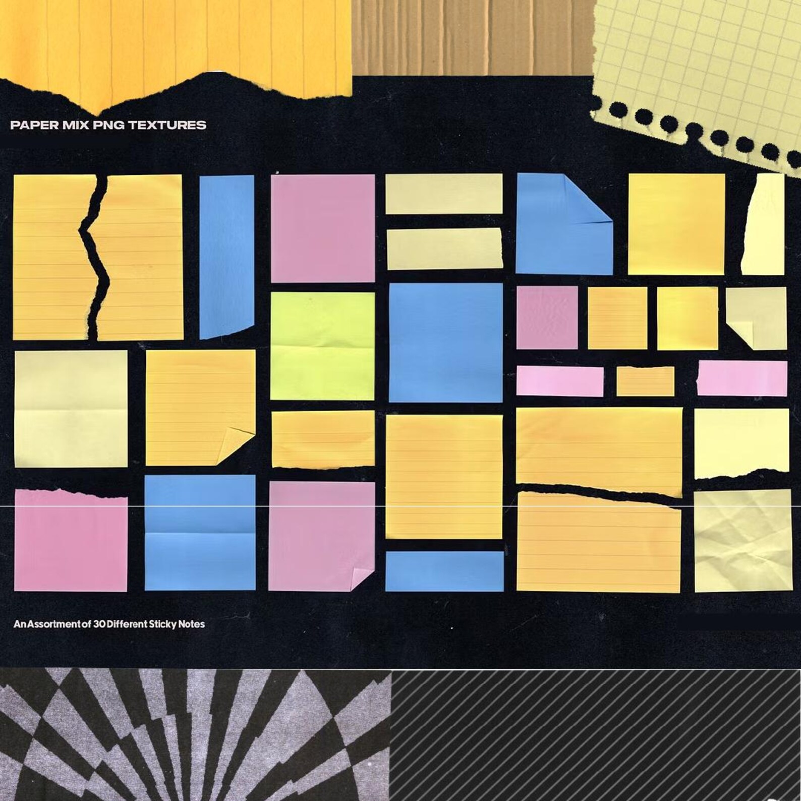 Paper Mix Distressed Torn Edge Frame Bundle Photo Collage Sublimation ...