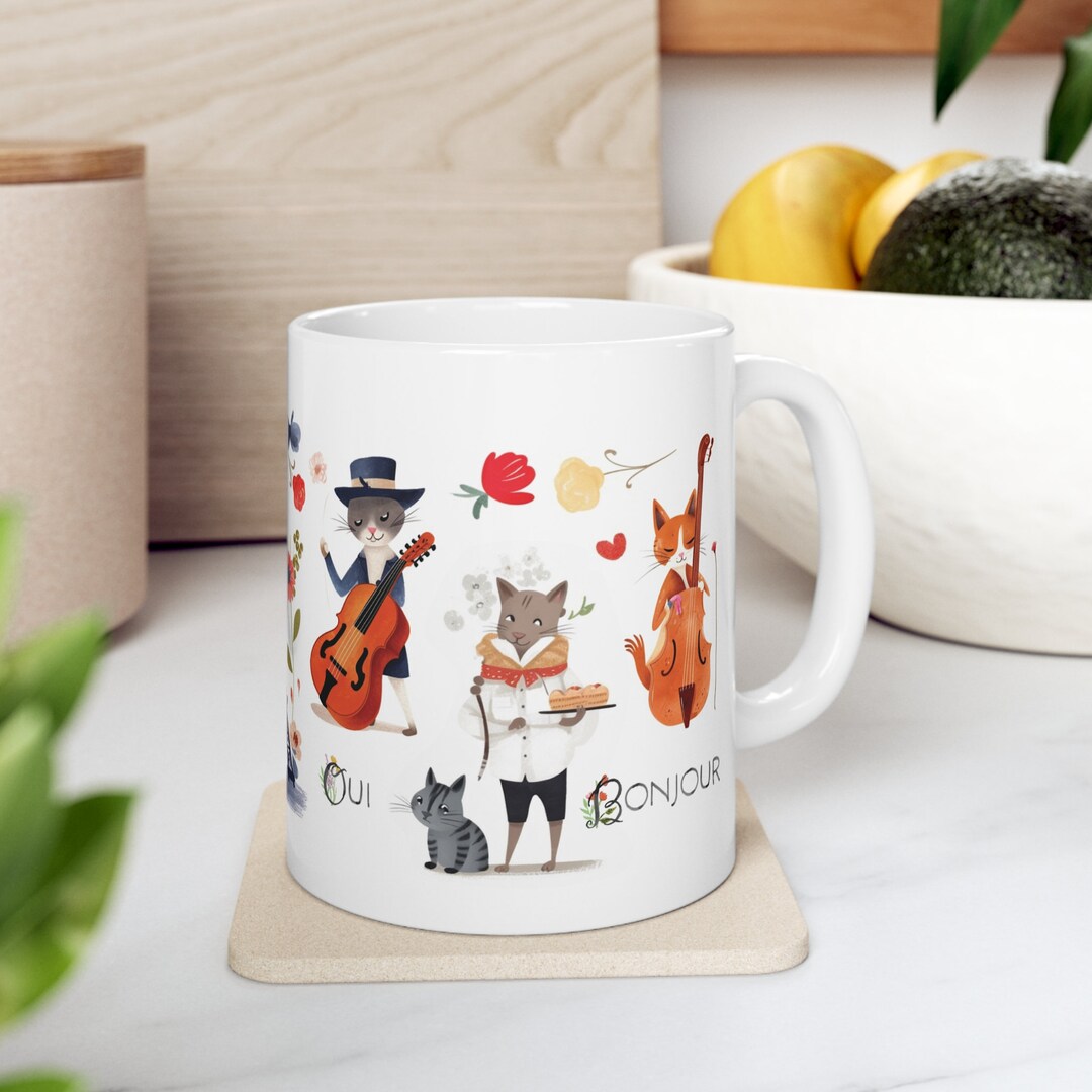 Paris Mug, Cats in Paris, Parisian Cats, Eiffel Tower Mug, 11 Oz ...