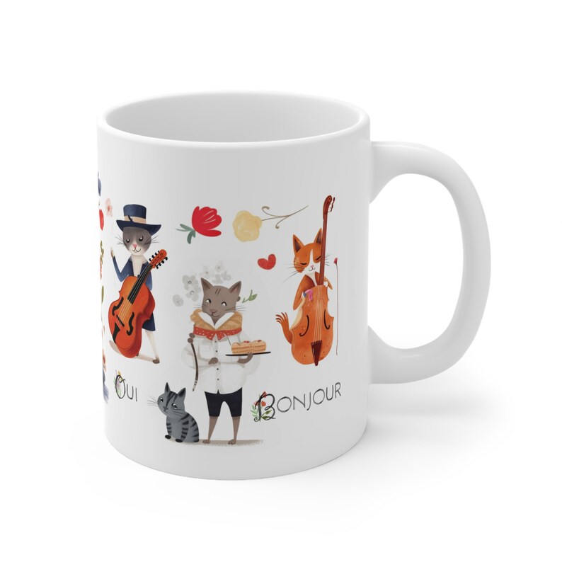 Paris Mug, Cats in Paris, Parisian Cats, Eiffel Tower Mug, 11 Oz ...