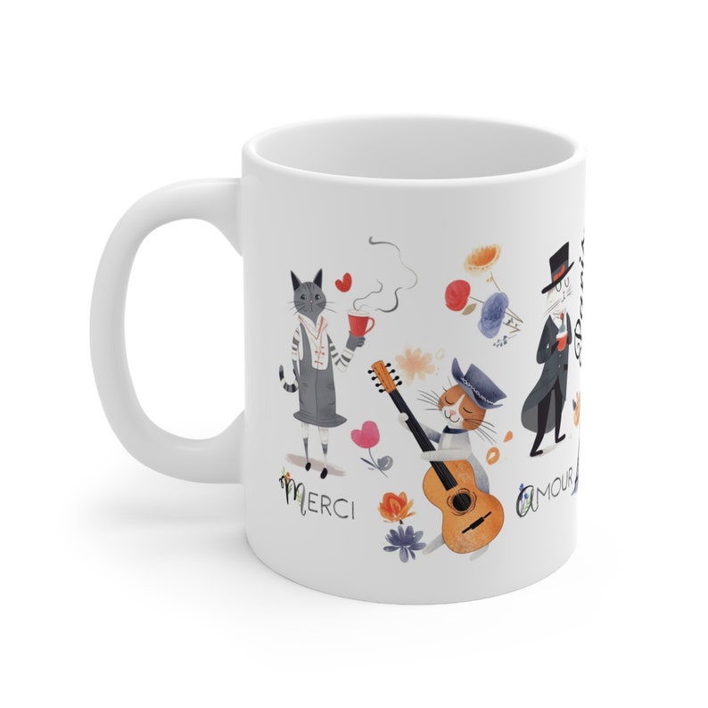 Paris Mug, Cats in Paris, Parisian Cats, Eiffel Tower Mug, 11 Oz ...