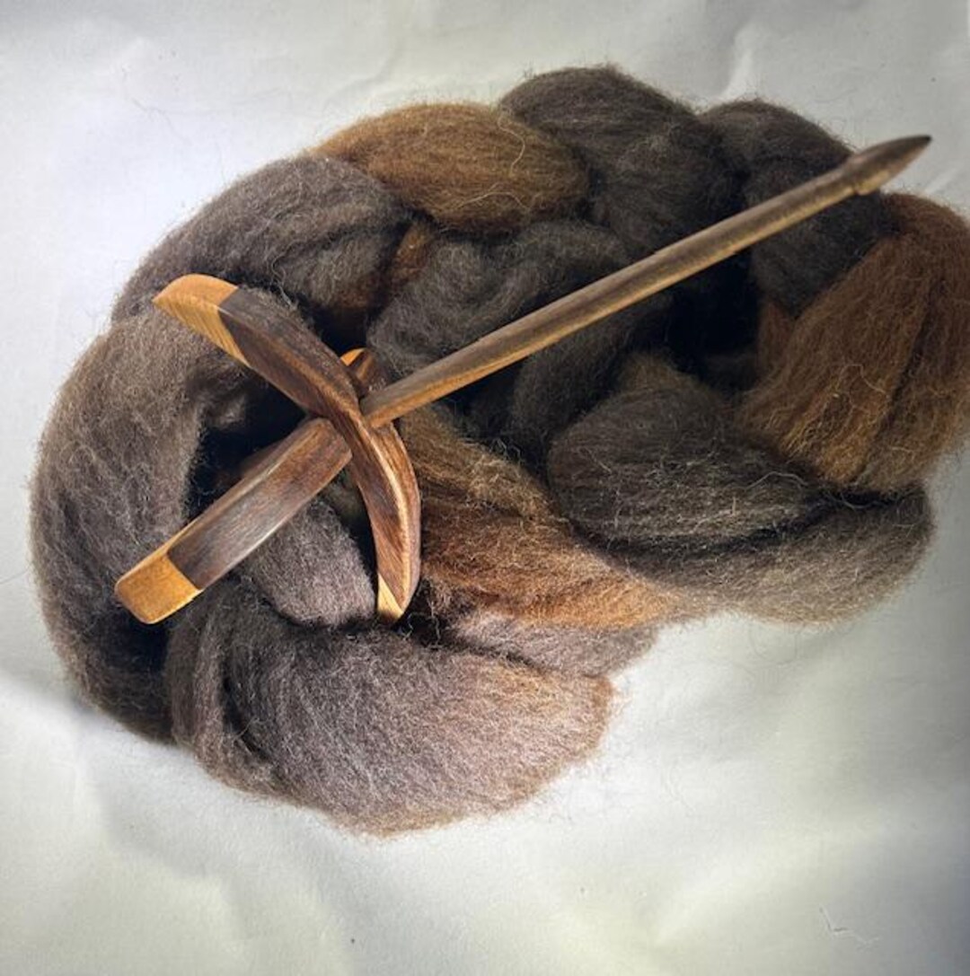 Handmade Drop Spindles and Support Spindles. Hand Dyed Corriedale Wool ...