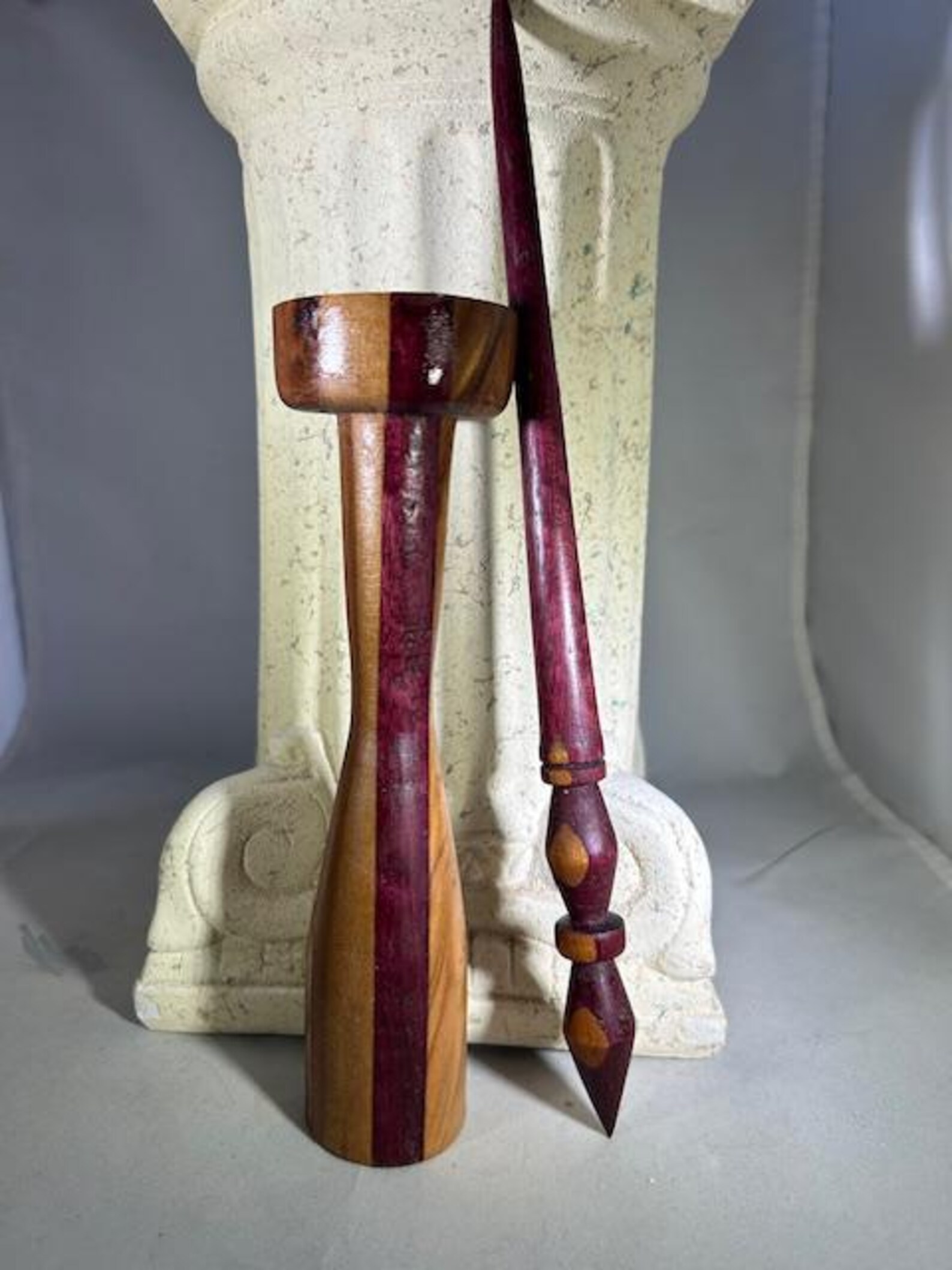 Handmade Support Spindles and Drop Spindles. Hand Dyed Corriedale Wool ...