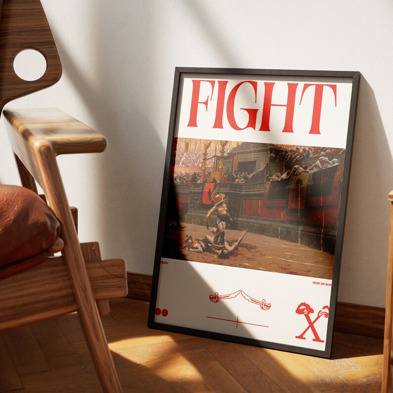 FSX Fight Poster Futuristic Poster Design Swiss Print Design Paint ...