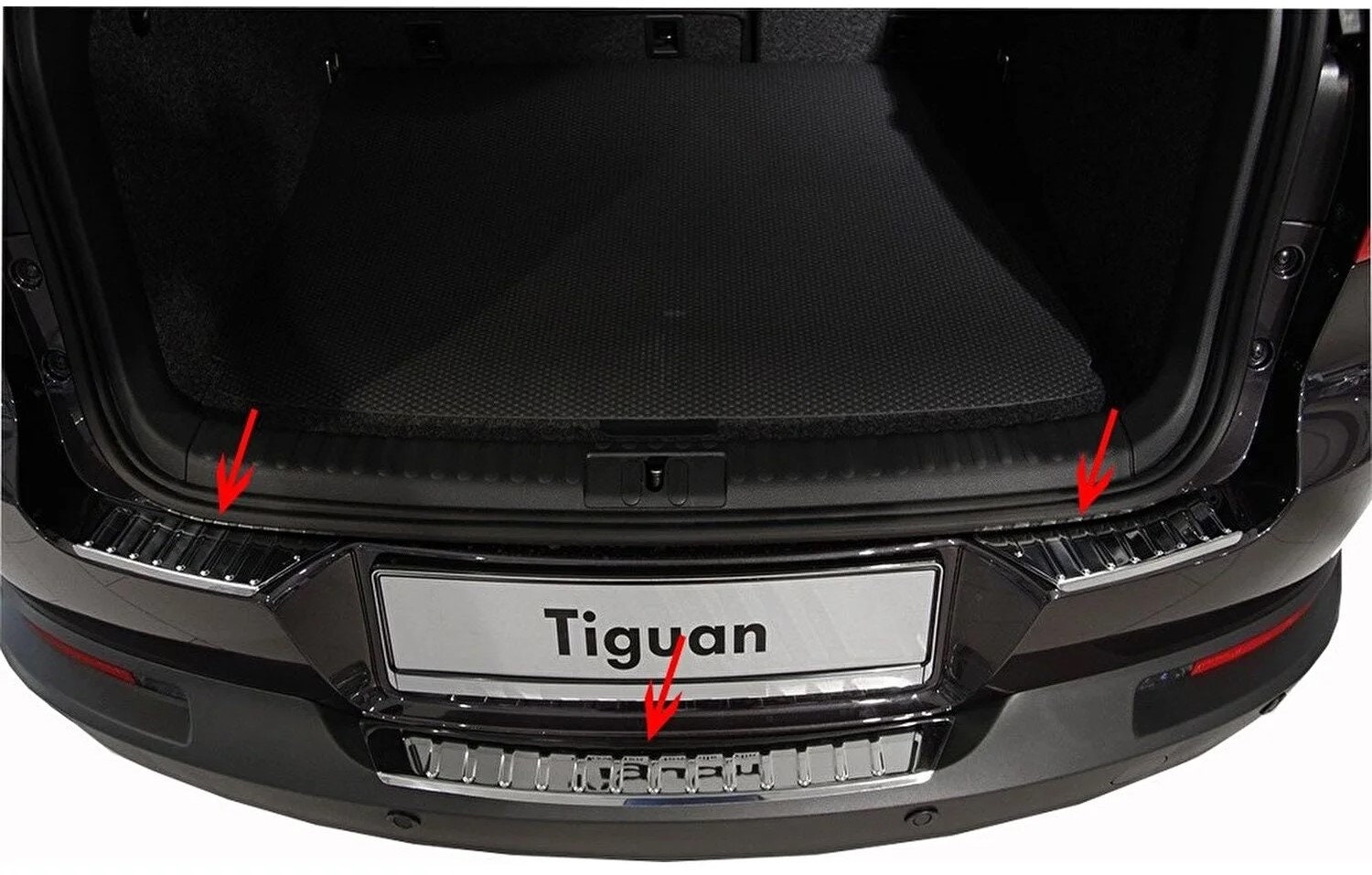 VW Tiguan Rear Bumper Sill Stainless Steel 2007-2015 3 Pieces - Etsy
