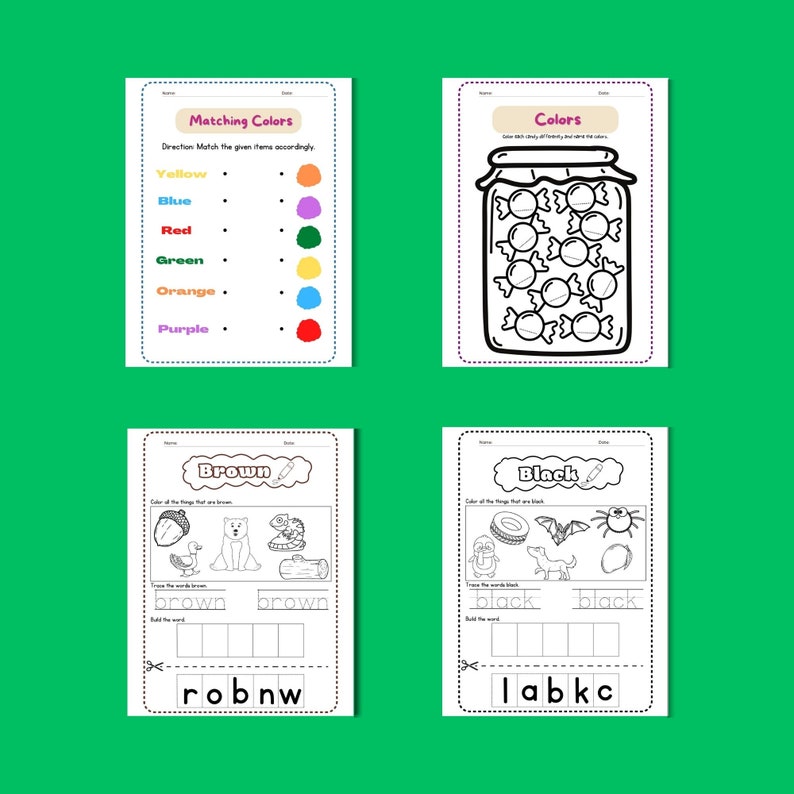 16 Printable Colors Worksheets for Kids, I Know My Colors, Color ...