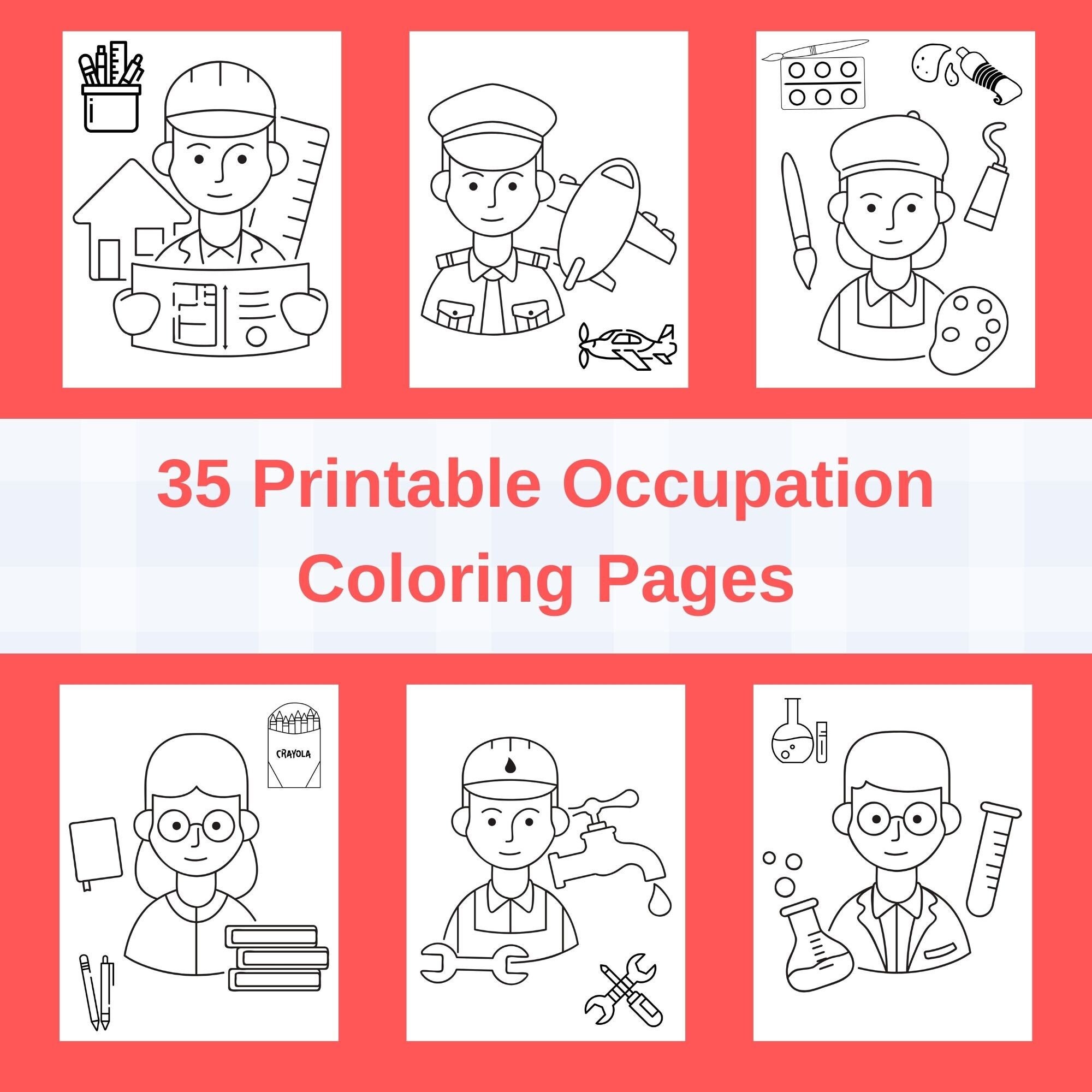 Occupations Colouring Pages