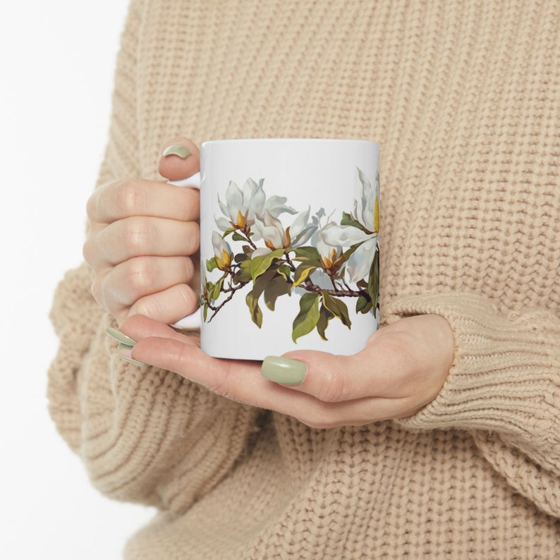 Southern Magnolia Mug, Magnolia Coffee Mug, Mug for Mom, Pressed ...