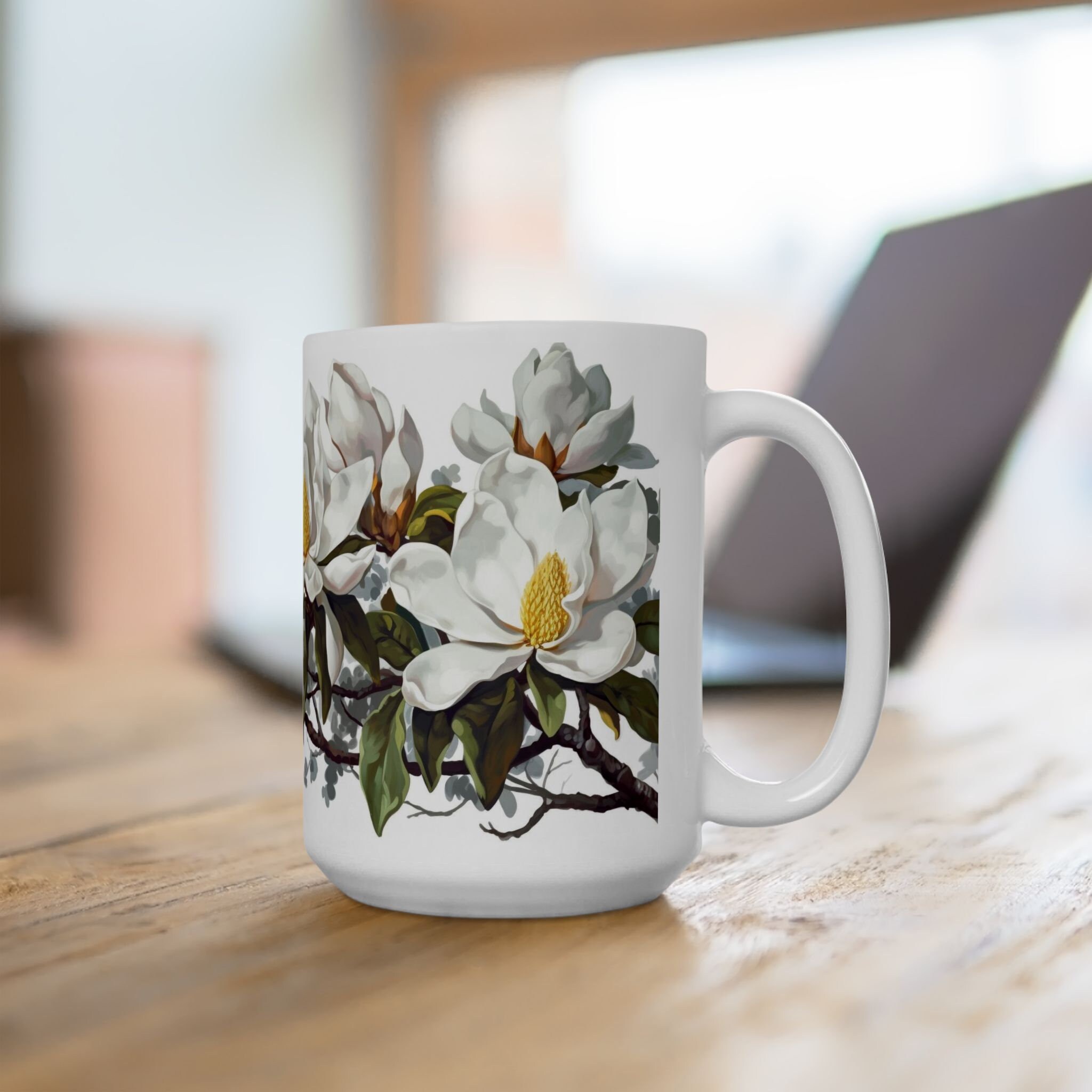 Southern Magnolia Mug, Magnolia Coffee Mug, Mug for Mom, Pressed ...