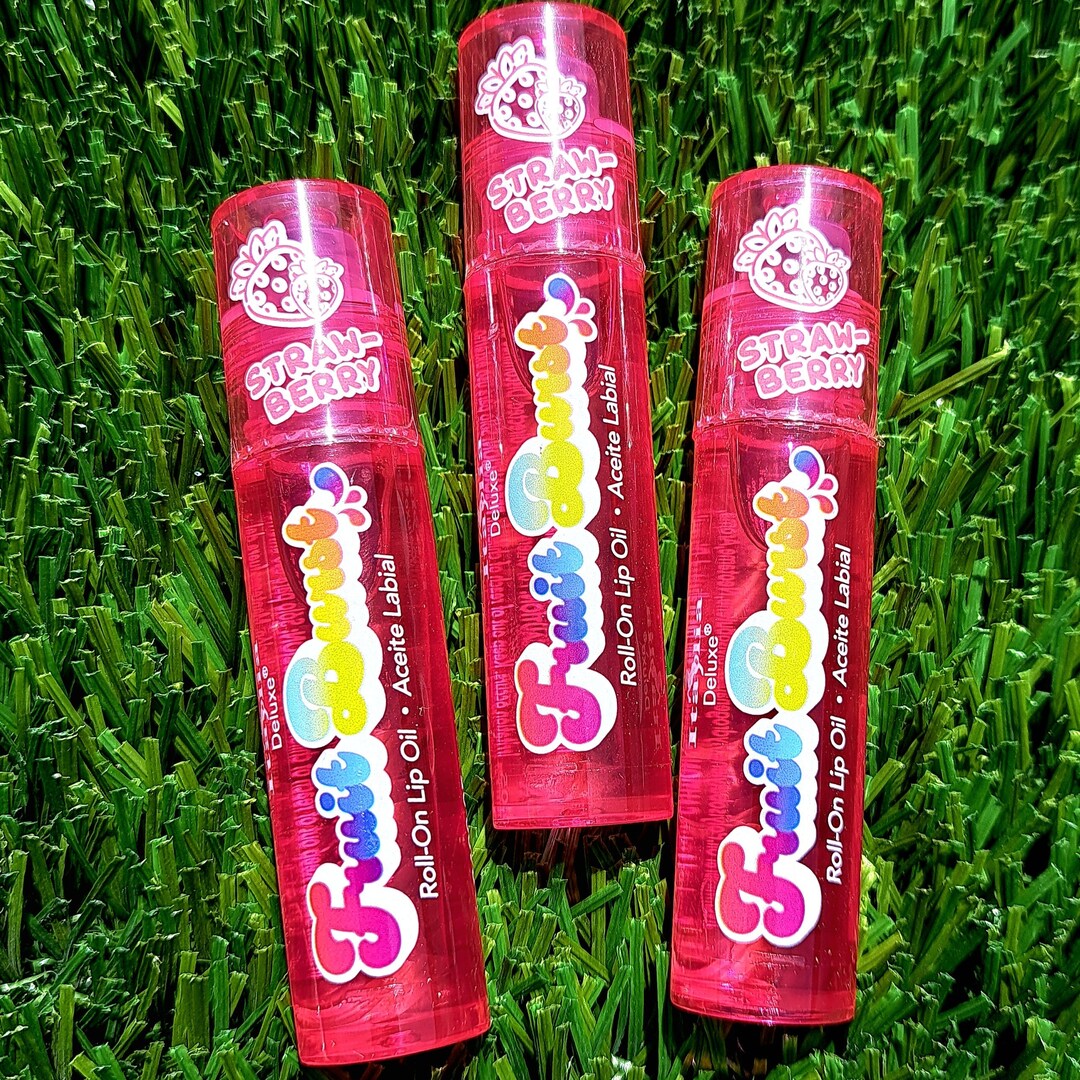 Italia Deluxe Fruit Burst Roll on Lip Oil Strawberry - Etsy