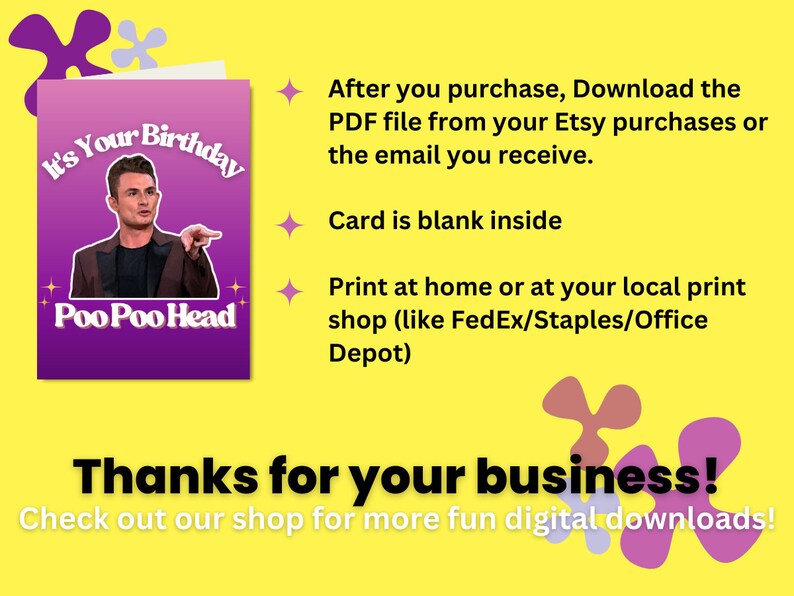 Printable Birthday Card | Poo Poo Head James | Funny Card | Pump Rules ...