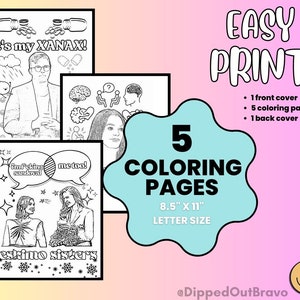 VOL. 3 - Vanderpump Rules COLORING BOOK - 7 Downloadable Pages - Etsy