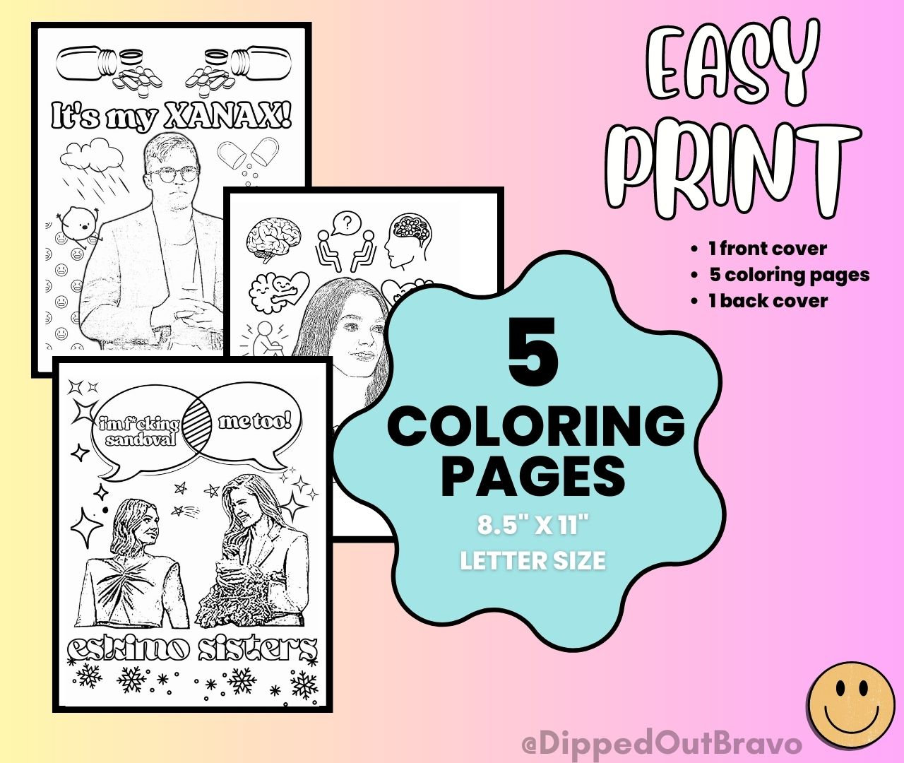 VOL. 3 - Vanderpump Rules COLORING BOOK - 7 Downloadable Pages - Etsy