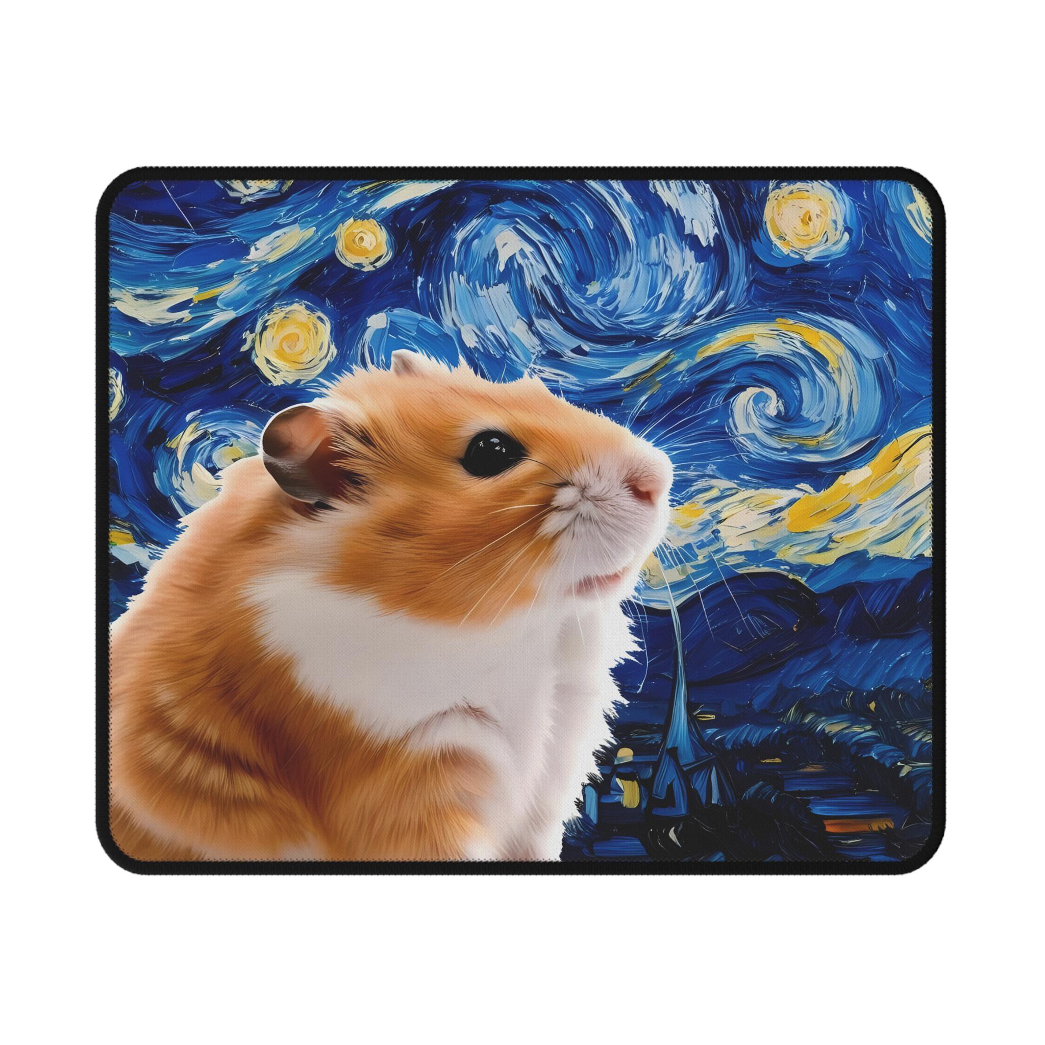 Starry Night Hamster Gaming Mouse Pad, Hamster Gift, Hamster Office ...